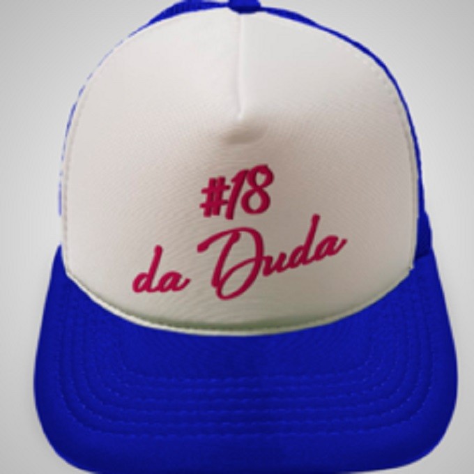 Boné #18 da Duda Bone Aniversário Trucker - com Seu Nome | Vira Arte ...