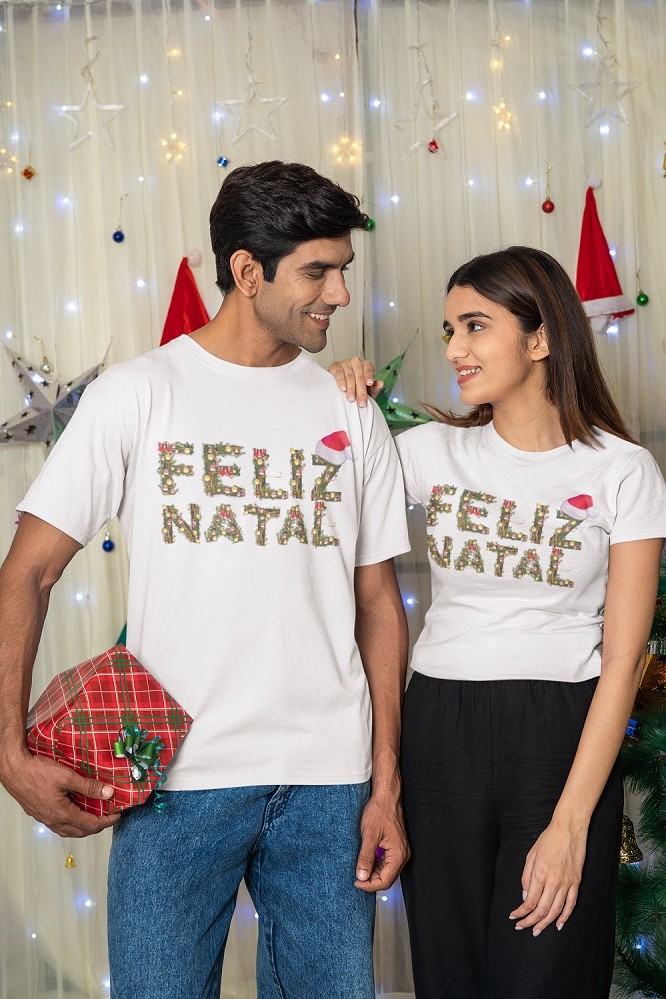 Camiseta Natal Feliz Natal | Vira Arte Personalizadas